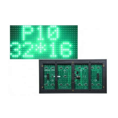P10 Outdoor Led Display Panel Module 32x16 High Brightness Green 5v Dot Matrix Display