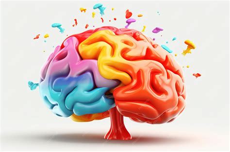 Premium Photo Brain Cute Cartoon Healthy Human Anatomy Internal Organ Character Set With Brain