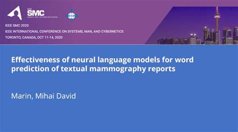 Effectiveness Of Neural Language Models For Word Prediction Of Textual Mammography Reports IEEETV