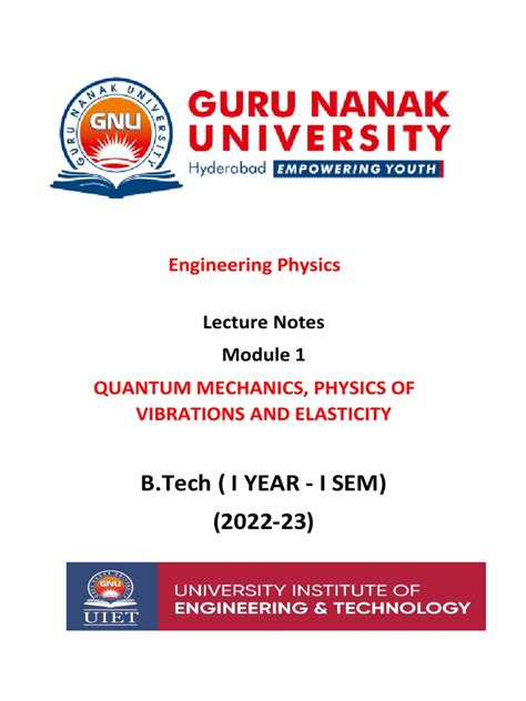 engineering physics lecture notes module 1 pdf elasticity physics