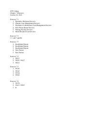 CPT Coding Chapter 7 Exercises Docx CPT Coding Chapter 7 Exercises