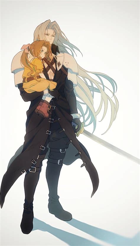 Aerith Gainsborough And Sephiroth Final Fantasy And 2 More Drawn By 0
