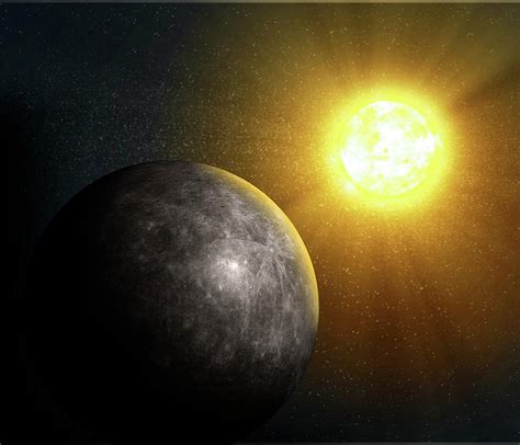Planet Mercury Artwork By Science Photo Library Andrzej Wojcicki