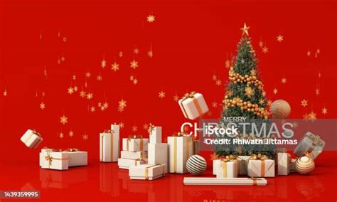 별이 있는 크리스마스 반짝이는 밝은 나무 메리 크리스마스와 새해 복 많이 받으세요 개체 밝은 화환 싸구려 공 선물 상자 깜짝 선물 금 색종이의 현실적인 3d 디자인 3d