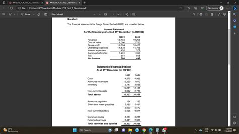 Solved For Both Years Compute The Followingi Return On