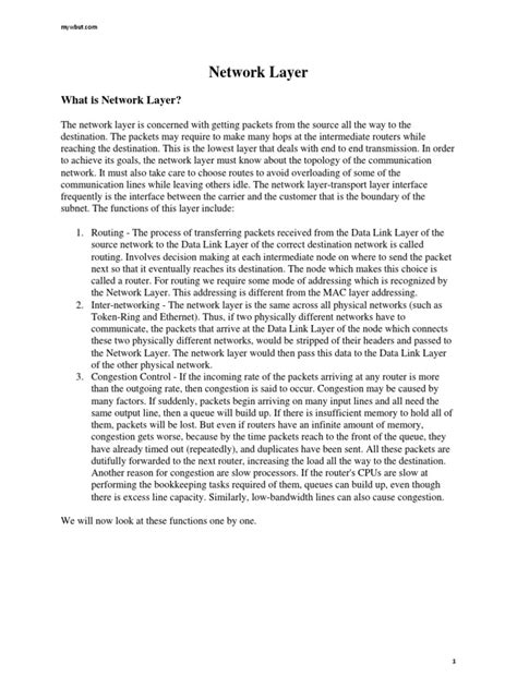 Network Layer Of Computer Networks Pdf Routing Internet Protocols