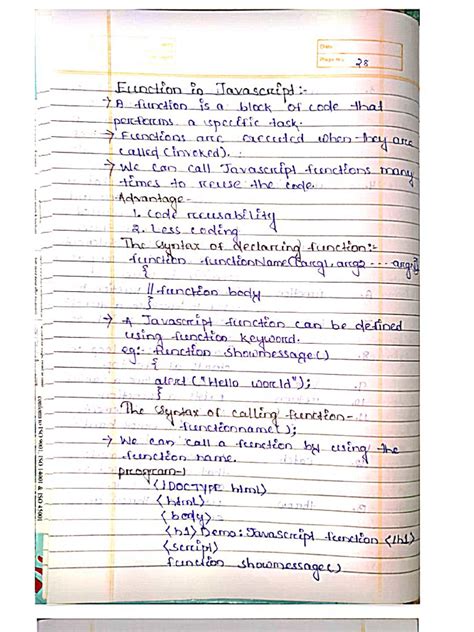 function in javascript pdf