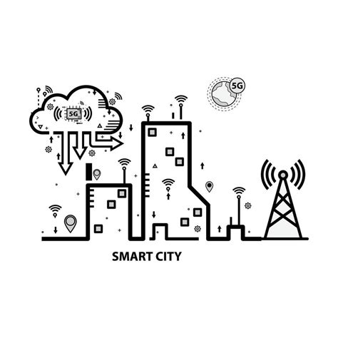 5g Connectivity For Urban Iot Signal Network Streaming Outline Concept Generation Internet
