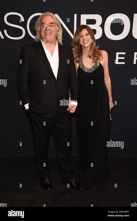 Paul Greengrass And Wife Joanna Arrives At The Jason Bourne Las