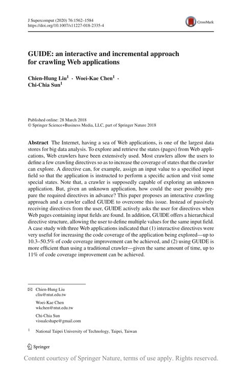 Guide An Interactive And Incremental Approach For Crawling Web Applications Request Pdf