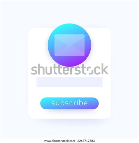 Subscribe Newsletter Form Vector Ui Design Stock Vector Royalty Free 2268712583 Shutterstock