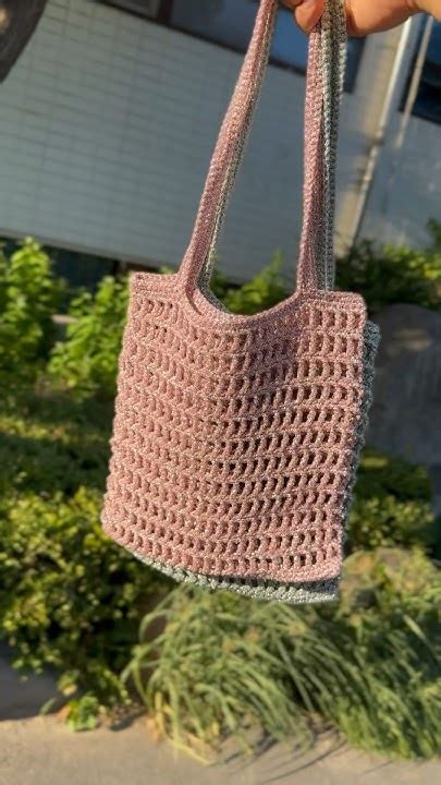 메탈릭얀 종결자 루체 핑크 에메랄드 실버 메탈릭 반짝이 네트백 코바늘 Crochet Silver Youtube