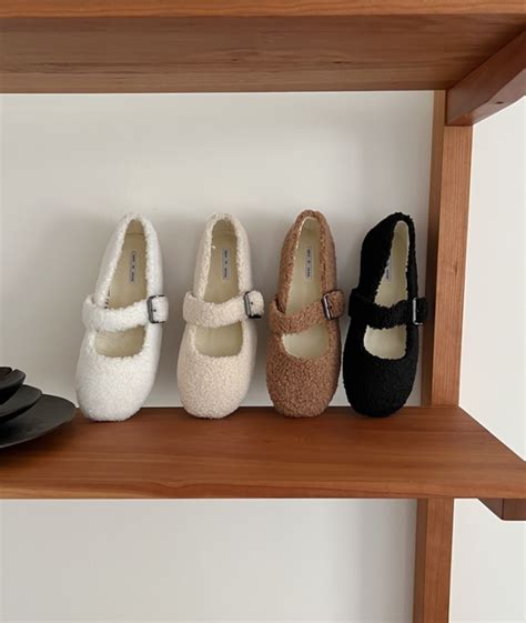 로어블 최저가🎀당일출고🚚 둥근코 라운드 뽀글이 기모안감 양털 메리제인 플랫슈즈