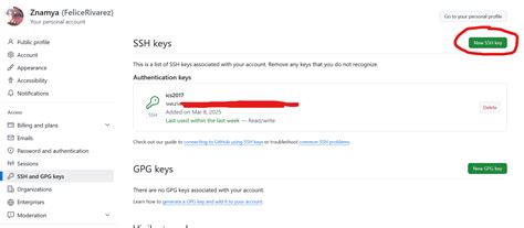 Github Ssh Key配置 Yifei Zhang