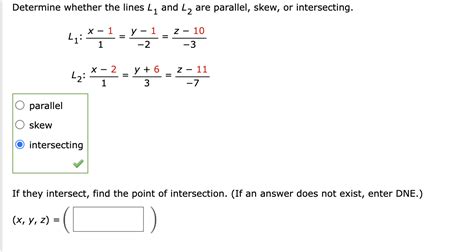 Solved Determine Whether The Lines L1 And L2 Are Parallel