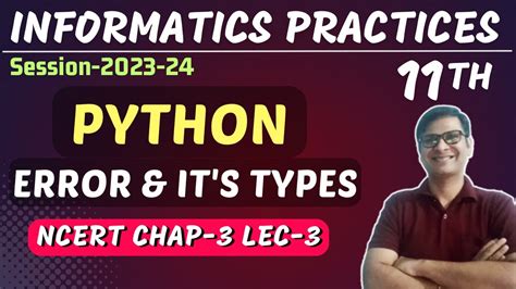 Python Errors And Its Types Introduction To Python Programming