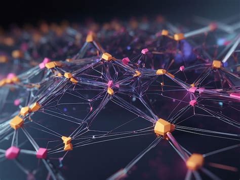 Premium Ai Image 3d Render Of A Network Communications Background With Low Poly Plexus Design