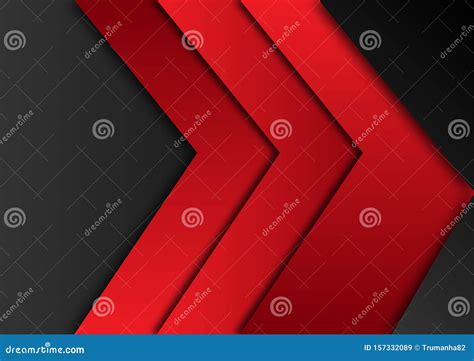 Vector Overlapping Red And Black Layers Background Stock Vector Illustration Of Artistic