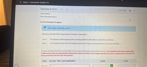 Week 1 ﻿homework Chapter 10question 8 ﻿of
