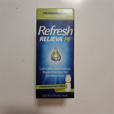 Refresh Relieva Pf Lubricant Eye Drops 0 33 Oz Exp 2027 Ebay