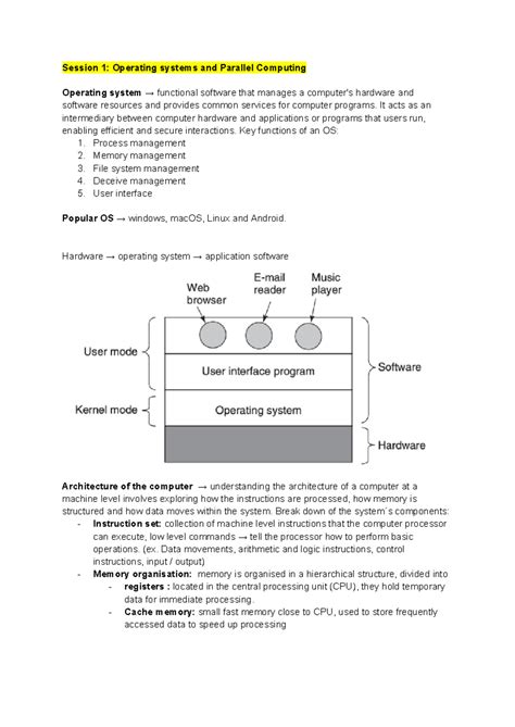 operating systems parallel computing session 1 operating systems and