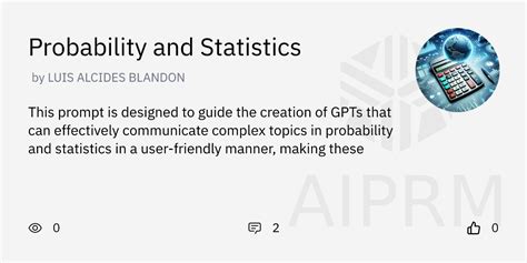 GPT Probability And Statistics By LUIS ALCIDES BLANDON AIPRM For ChatGPT