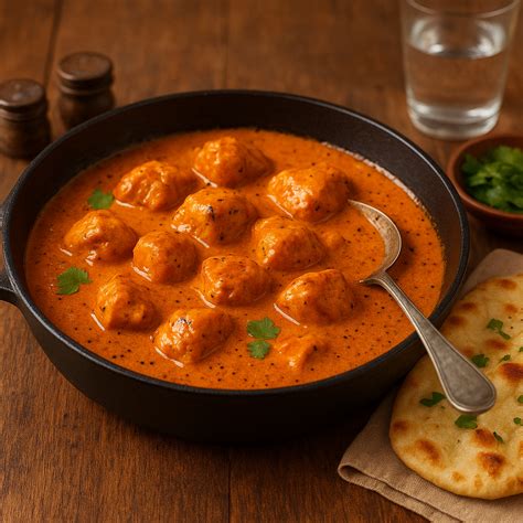 Пиле къри с масло