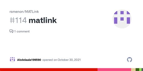 matlink · issue 114 · rsmenon matlink · github