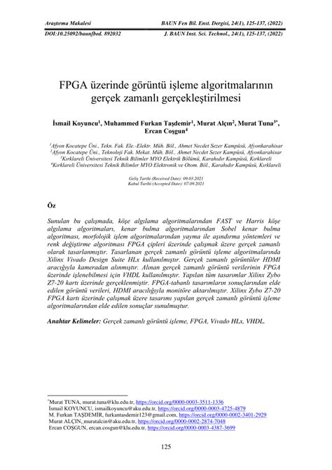 Pdf Real Time Realization Of Image Processing Algorithms On Fpga