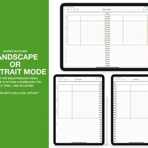 Digital Notebook 5 Subject 5 Styles 53 Templates Landscape Or Portrait Available For