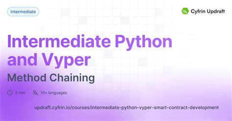 Video Mox Five Method Chaining Intermediate Python And Vyper