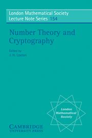 Number Theory And Cryptography Number Theory Cambridge University Press