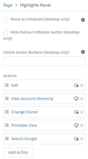 Salesforce Dynamic Actions