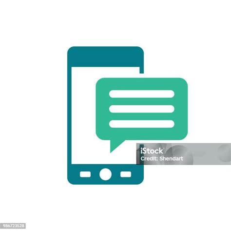 모바일 아이콘 텍스트 메시지연설 거품sms 및 통신 아이콘평면 벡터 일러스트 레이 션 흰색 배경에 고립 그래픽 사용자 인터페이스에 대한 스톡 벡터 아트 및 기타 이미지