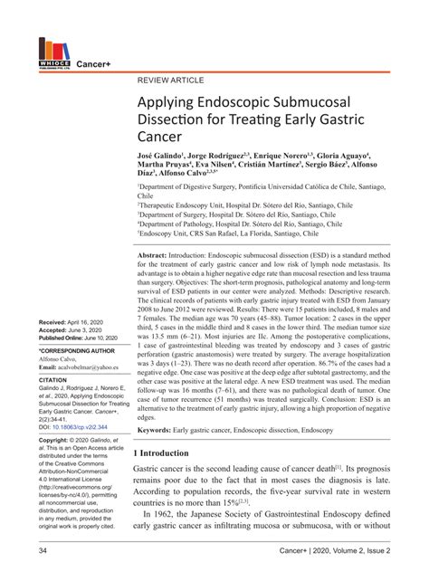 Pdf Applying Endoscopic Submucosal Dissection For Treating Early