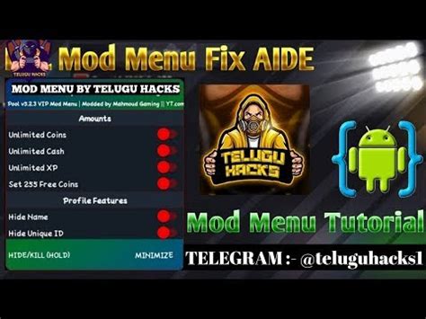 HOW TO MAKE MOD MENU PART YouTube