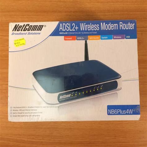 Genuine Netcomm Adsl2 4 Port Wireless Modem Router Nb6plus4w New Sealed 4995 Picclick Au