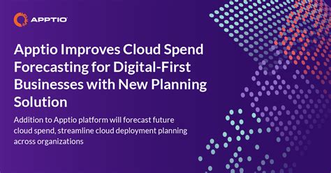 Apptio Improves Cloud Spend Forecasting For Digital First Businesses With New Planning Solution