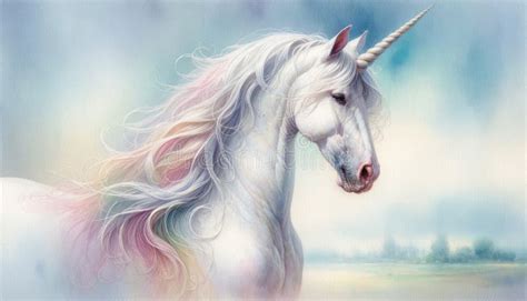 Ethereal Unicorn Of Tender Whimsy Stock Illustration Illustration Of