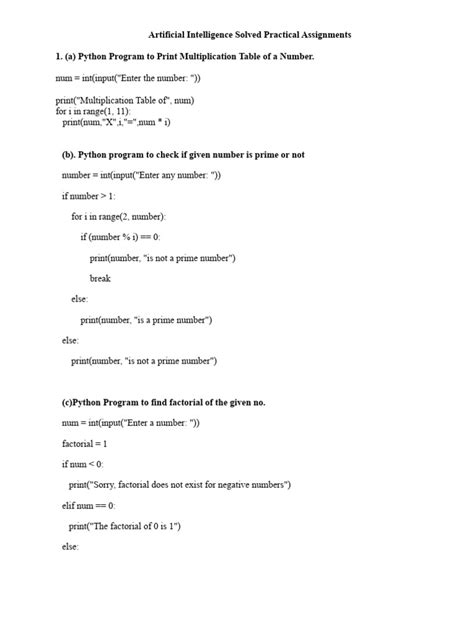 ai practical assignments docx pdf algorithms applied mathematics