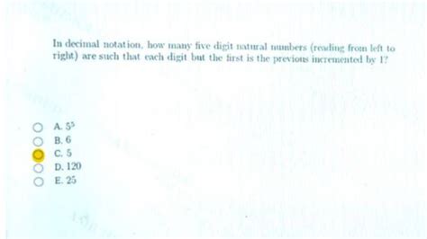 In Decimal Notation How Many Five Digit Natural Numbers Reving From Lef