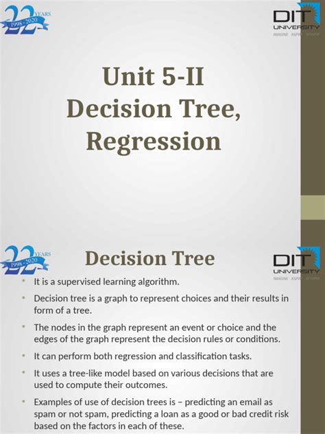 Unit 5 Ii Decision Tree Regression Pdf