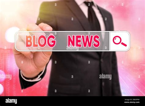 Word Writing Text Blog News Business Photo Showcasing Regularly Updated Website Typically One