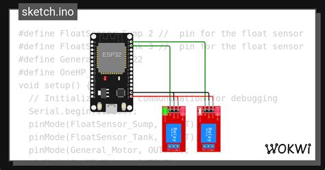 TASK FLOAT SENSOR Wokwi ESP32 STM32 Arduino Simulator