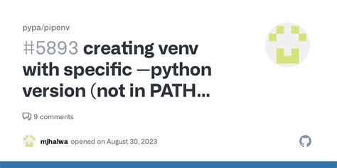Creating Venv With Specific Python Version Not In Path Variable Fails After 2023429