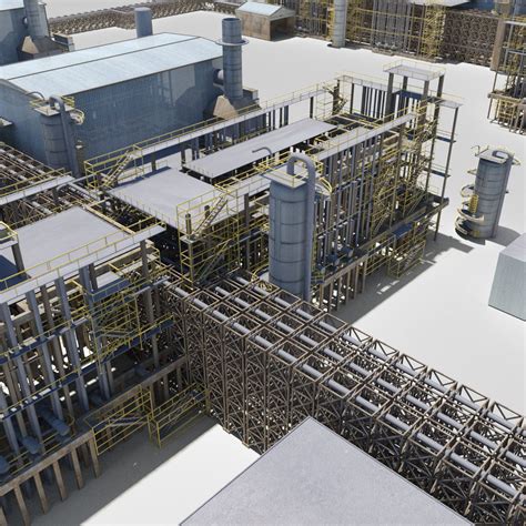 산업용 천연 가스 액화 플랜트 블록 3d 모델 99 Obj Max Fbx Unknown 3ds Free3d