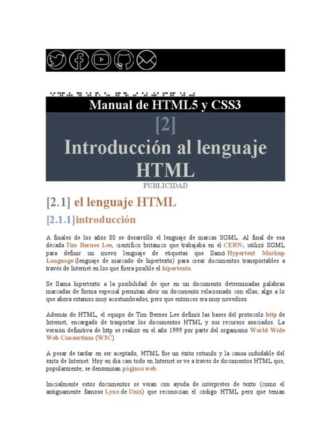 Manual De Html5 Y Css3 Recomendar Lectura Pdf Html Red Mundial