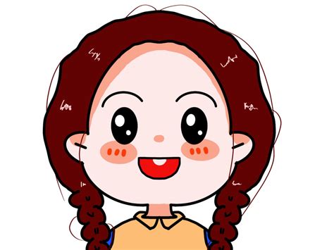 双麻花辫 卡通 女孩 D肉丸子 站酷zcool