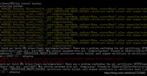 Python Pip 无法安装模块提示could Not Find A Version That Satisfies The Requirement Csdn博客