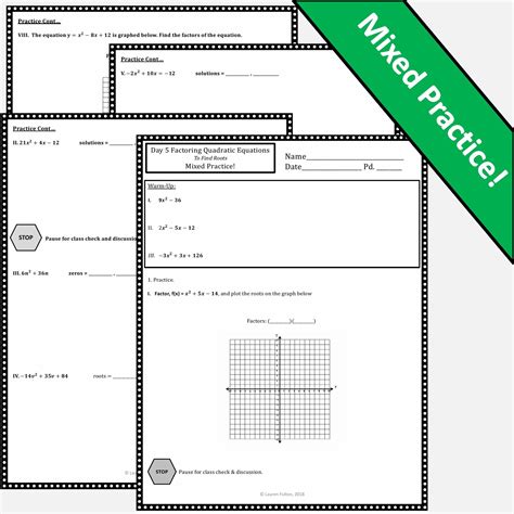 Factoring Quadratic Functions Notes Factoring Trinomials Lauren Fulton Math